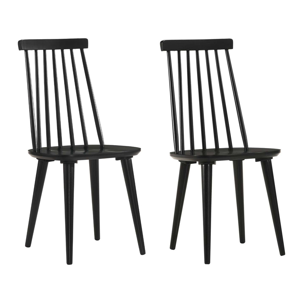 Cortez Farmhouse Wood Dining Chairs Set of 2 - DUHOME – Duhome Furniture