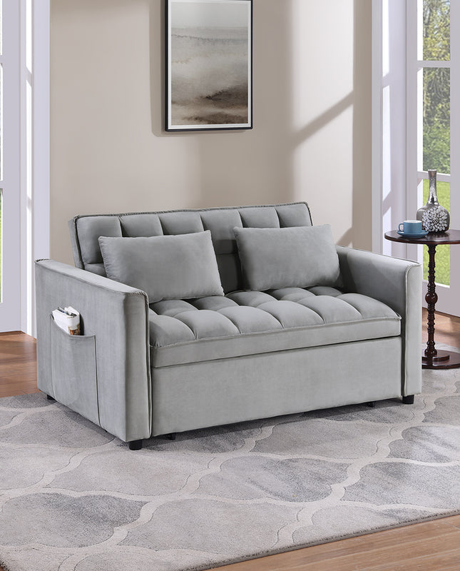 Natchitoches Pull Out Tufted Loveseat Sleeper Sofa Bed - DUHOME ...