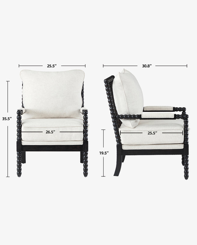 Pinedale Spindle Spool Chenille Armchair - DUHOME – Duhome Furniture