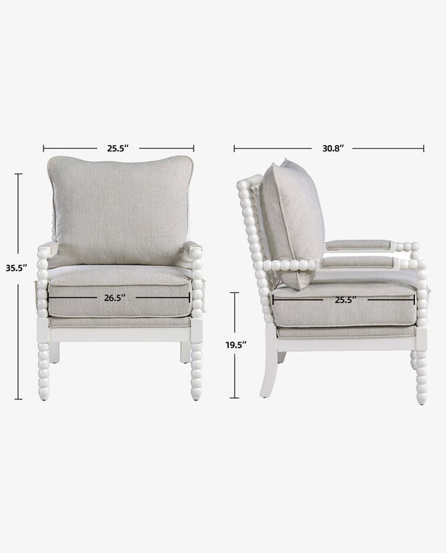 Pinedale Spindle Spool Chenille Armchair - DUHOME – Duhome Furniture