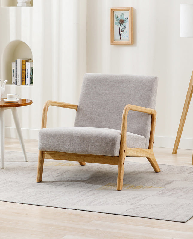 Cape Cod Fabric Wood Lounge Accent Chair – Duhome Furniture
