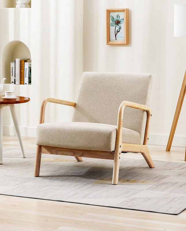 Cape Cod Fabric Wood Lounge Accent Chair – Duhome Furniture