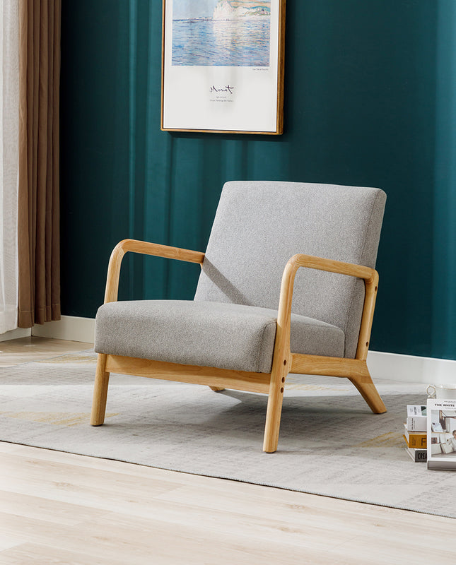 Cape Cod Fabric Wood Lounge Accent Chair – Duhome Furniture