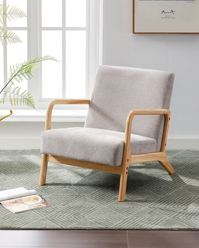 Cape Cod Fabric Wood Lounge Accent Chair – Duhome Furniture