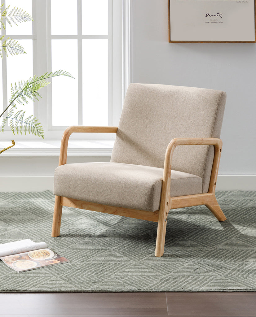 Cape Cod Fabric Wood Lounge Accent Chair – Duhome Furniture
