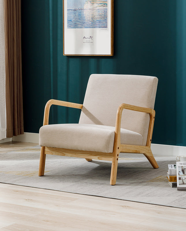 Cape Cod Fabric Wood Lounge Accent Chair – Duhome Furniture