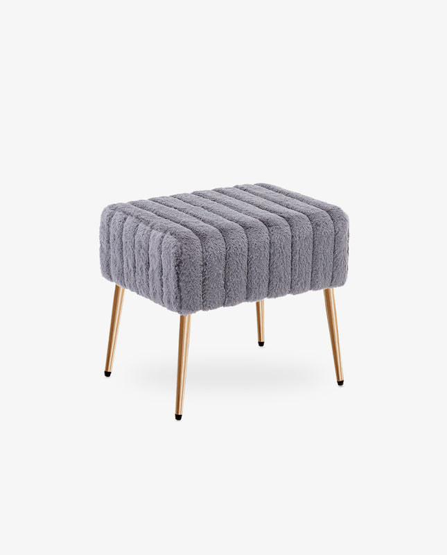 Montpelier Rectangular Channel Quilting Faux Fur Short Bench - DUHOME ...