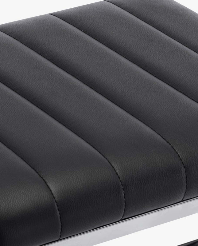 Macon Channel-Tufted Faux Leather X Bench - DUHOME – Duhome Furniture
