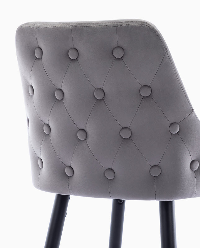 Saint Louis Button Tufted Back Velvet Bar Stools Set of 2 - DUHOME ...