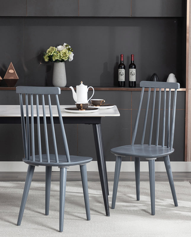 Cortez Farmhouse Wood Dining Chairs Set of 2 - DUHOME – Duhome Furniture